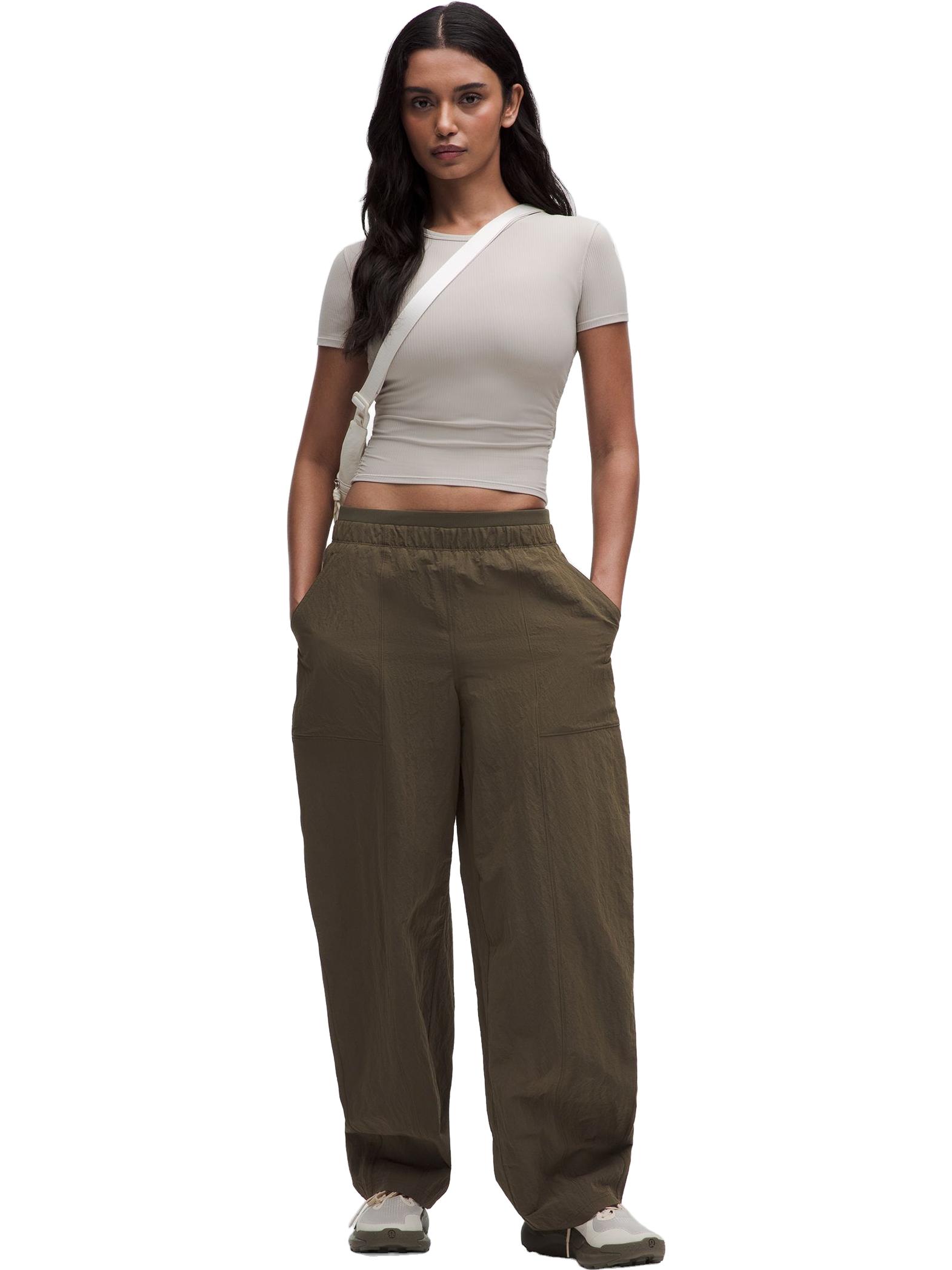 LULULEMON Lululemon Crinkle Nylon Mid-Rise Barrel-Leg Pants